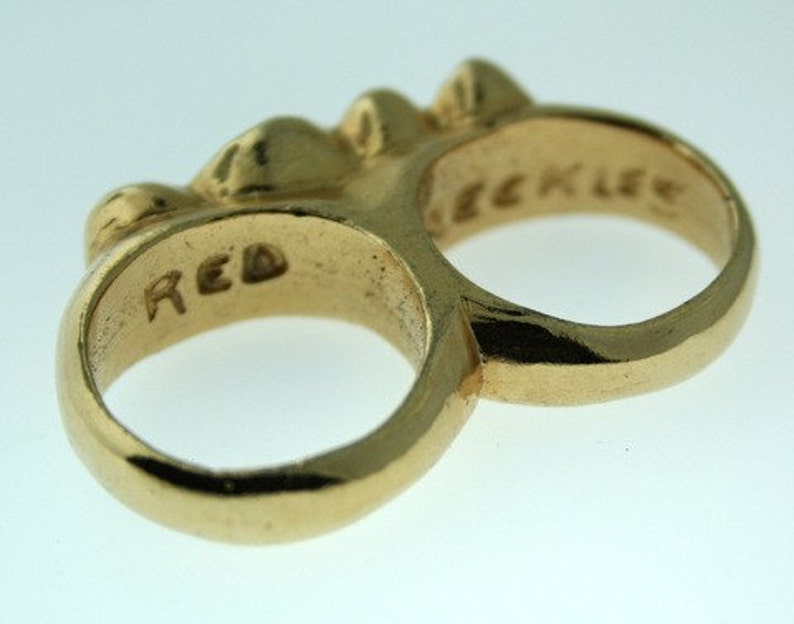 Teeth Ring Double Molars in Gold - Etsy