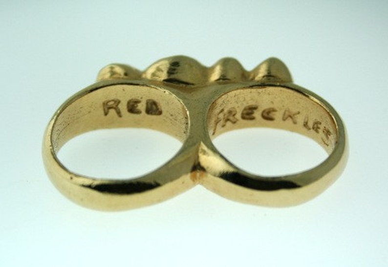 Teeth Ring Double Molars in Gold - Etsy