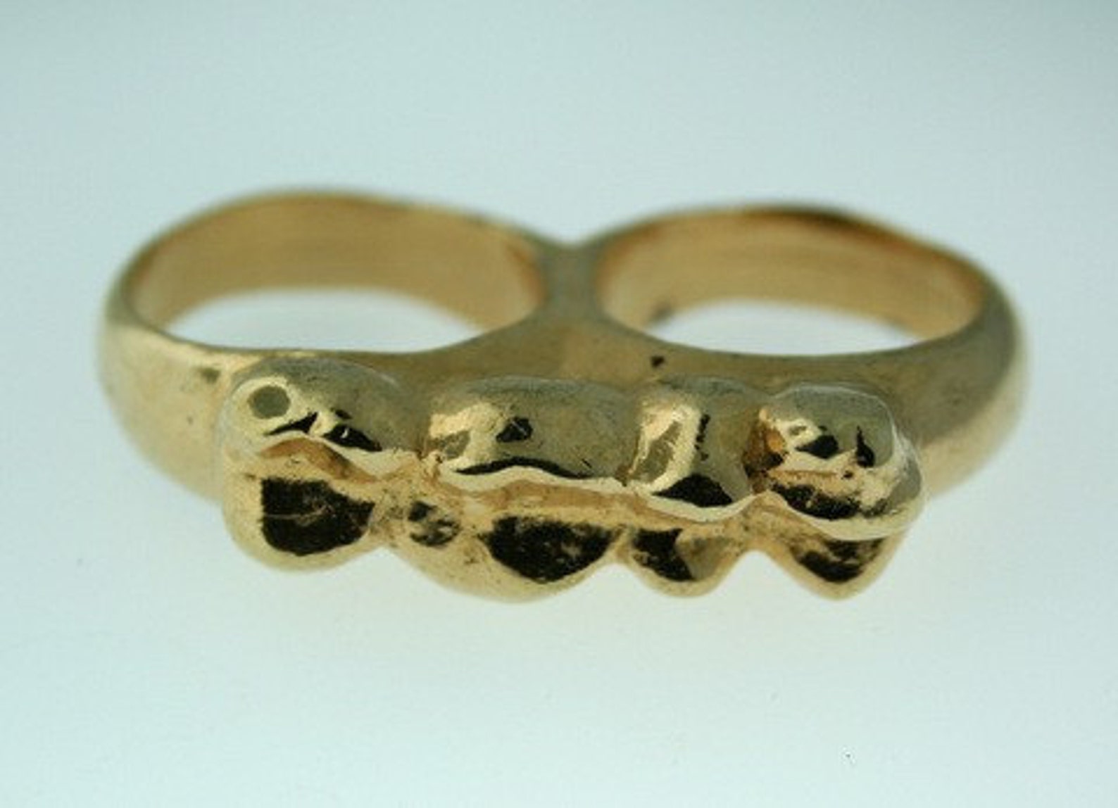 Teeth Ring Double Molars in Gold - Etsy