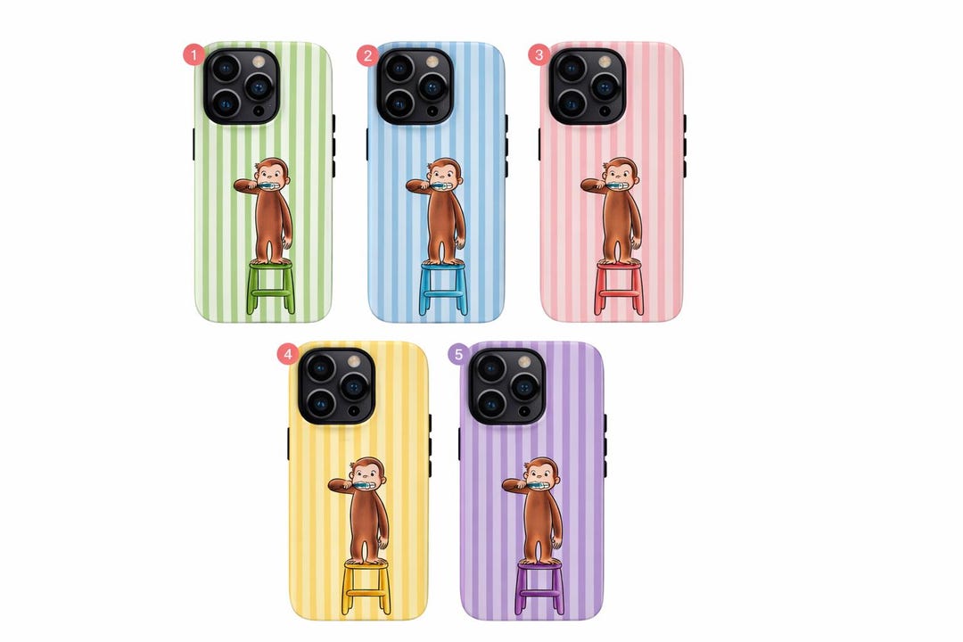 Magsafe Funny Monkey and Stripes Phone Case, Cute Monkey Design Phone ...