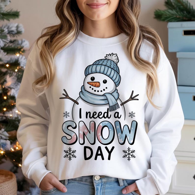 I Need A Snow Day PNG | Snowman, Winter, Cold, Hand Drawn, Snow Day ...