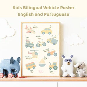 Bilingual English Portuguese Poster - Etsy