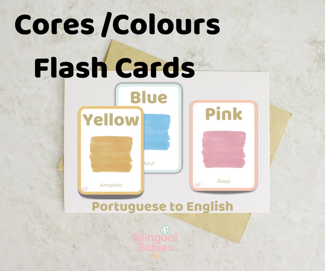 Bilingual Flashcards | English and Portuguese | Digital Download ...
