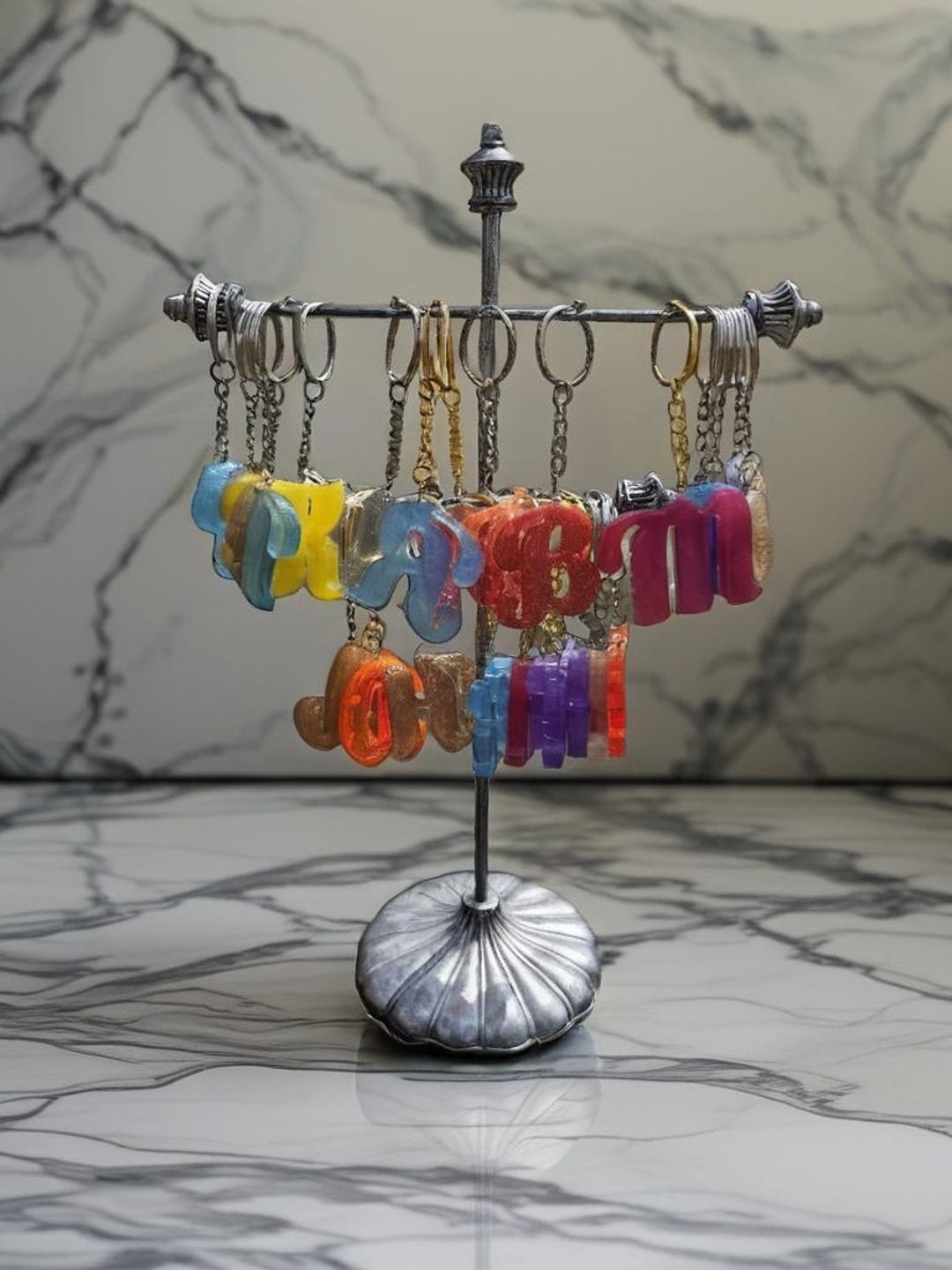Beautiful Sparkly Letter Keyrings - Etsy