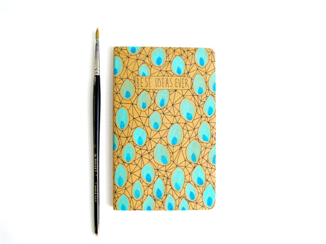 Best Ideas Ever Cute Notebook, Moleskine, Blue Journal, Hand Painted ...