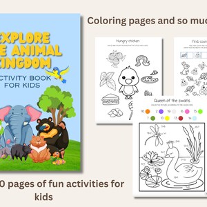 Explore the Animal Kingdom – Printable Kids Activity Book (110 Pages ...