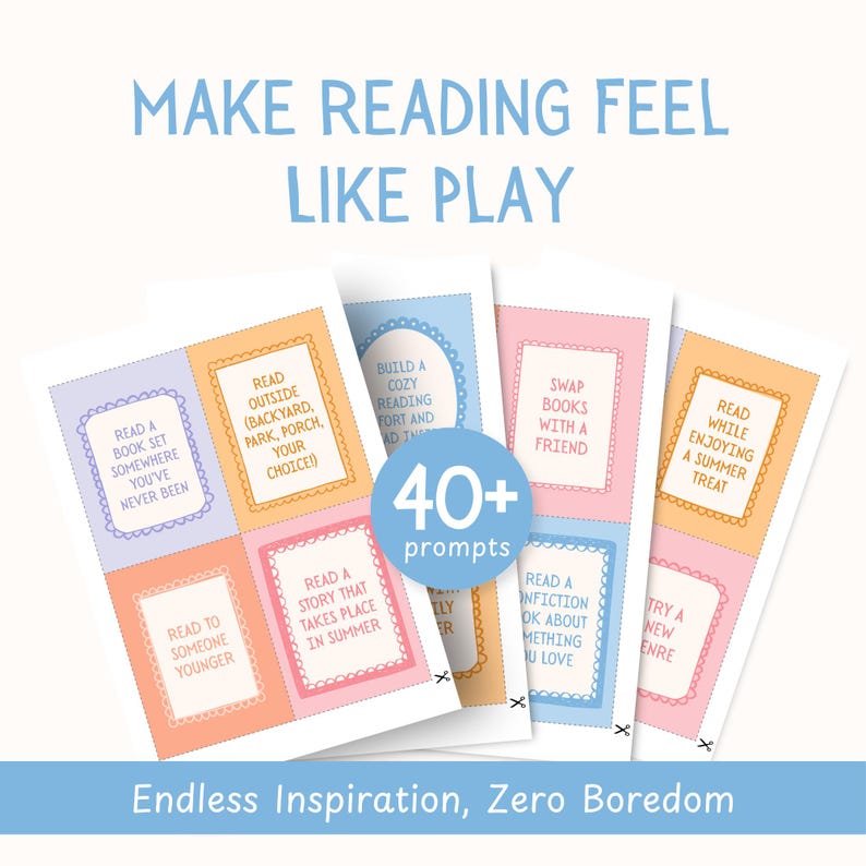 Summer Reading Challenge Cards, Summer Reading Adventure Literacy ...