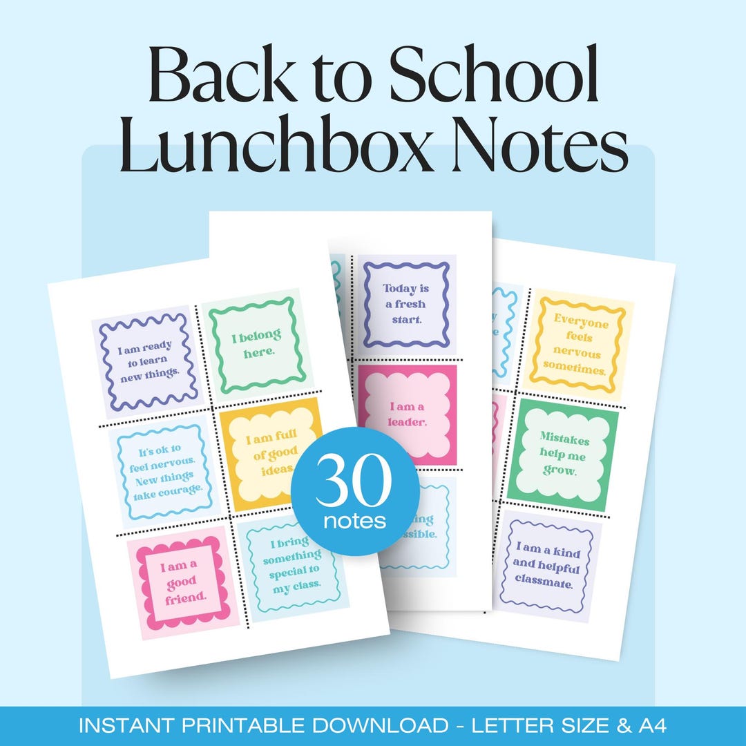Lunchbox Notes Back to School Affirmation Cards for Kids and Teens ...