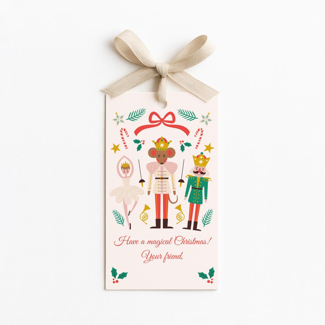 Christmas Nutcracker Gift Tags | Nutcracker Ballet Printable Gift Tag ...