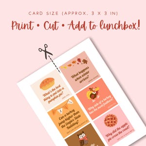 Fall Jokes Lunchbox Notes for Kids | Autumn Lunchbox Joke Cards | Fall ...