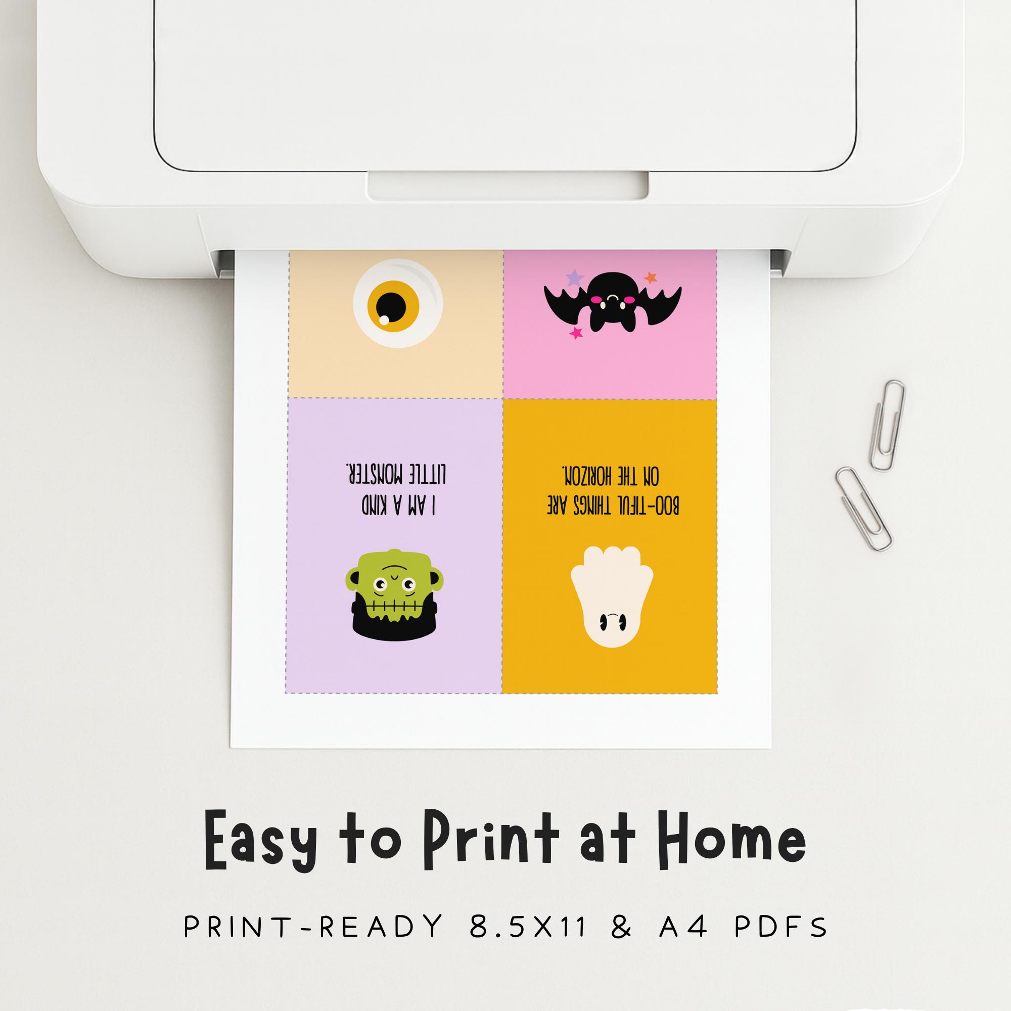 Halloween Affirmation Cards for Kids | Spooky Cute Positive Notes for ...