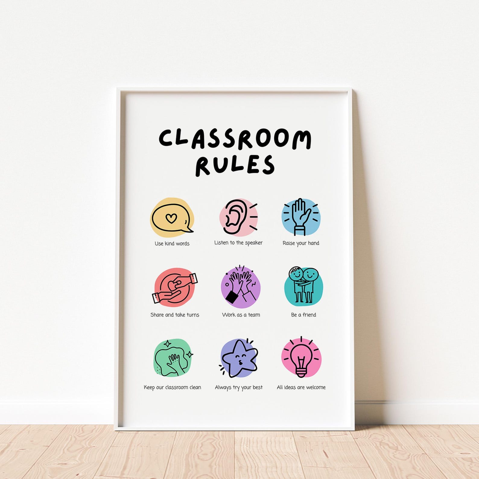 Classroom Rules Sign | Classroom Expectations Behavior Chart | Social ...