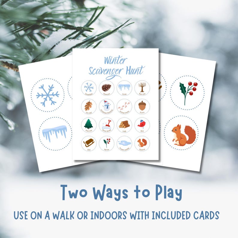 Winter Scavenger Hunt for Kids | Indoor and Outdoor Treasure Hunt ...