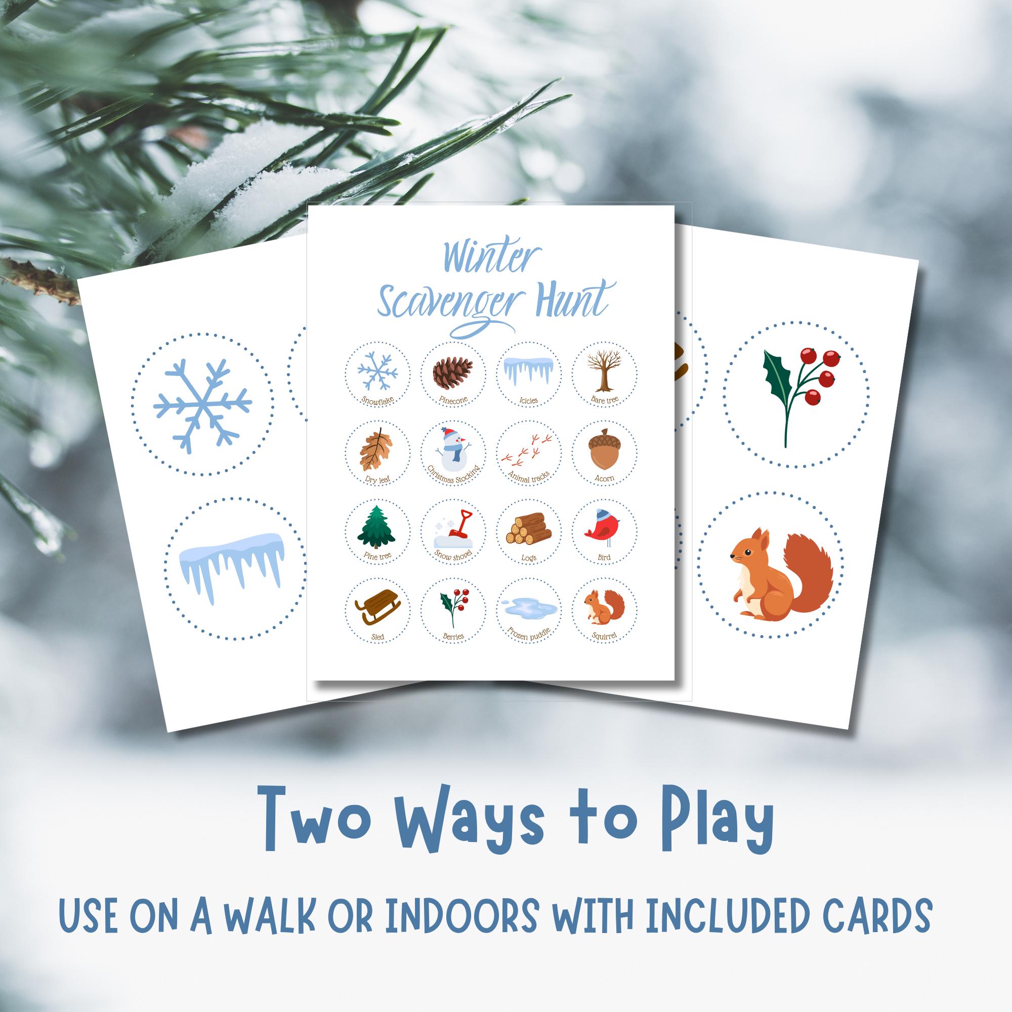 Winter Scavenger Hunt for Kids | Indoor and Outdoor Treasure Hunt ...