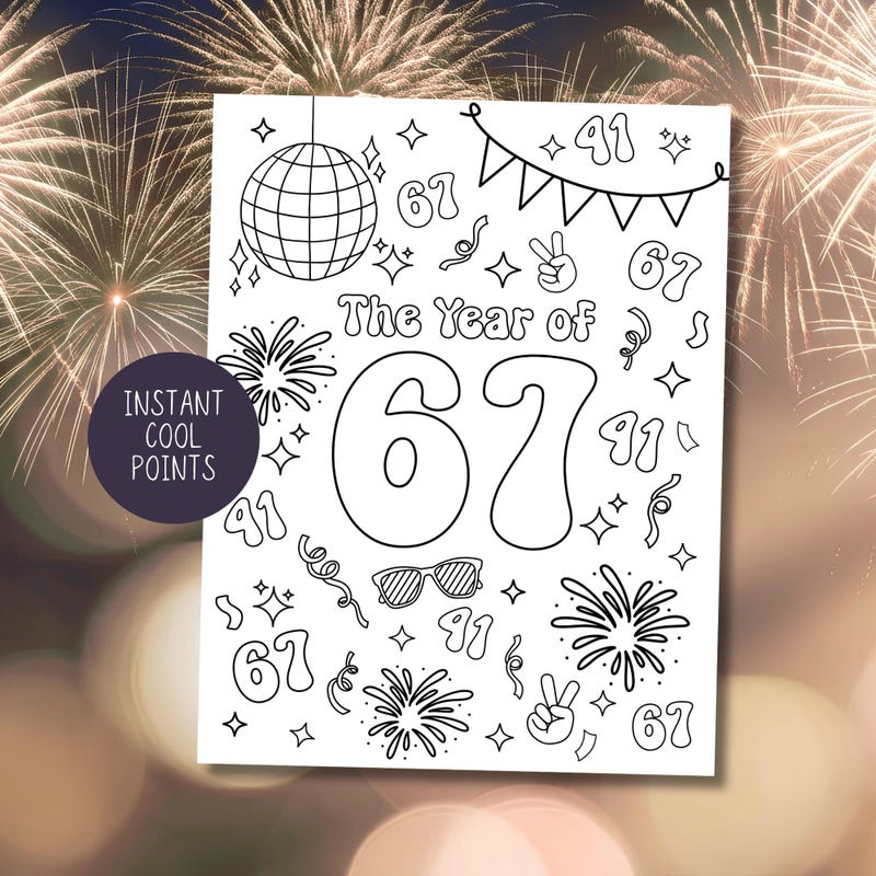 Six Seven Coloring Page - Etsy