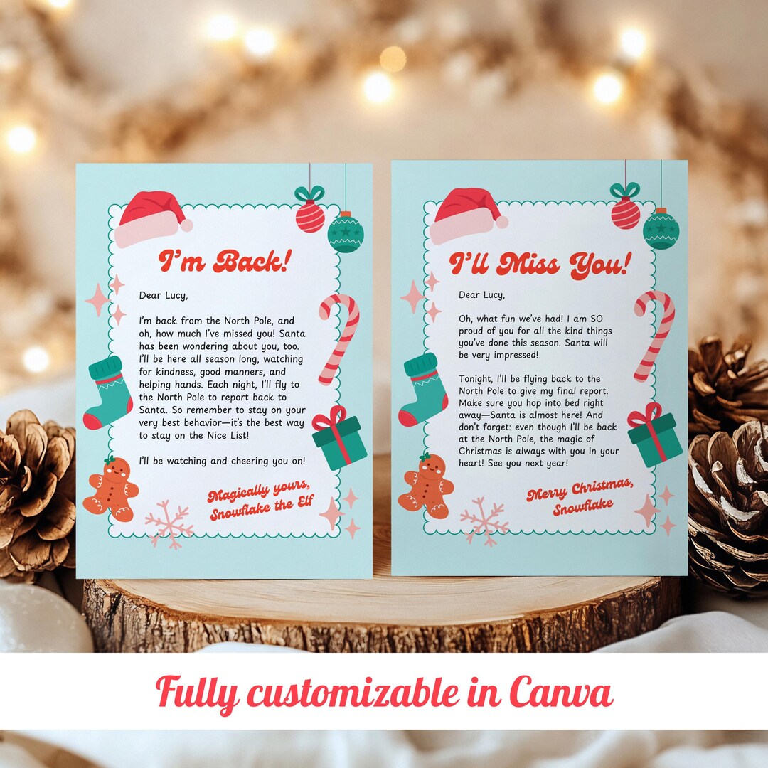 Editable Elf Arrival Letter | Retro Christmas Elf Printable | Digital ...