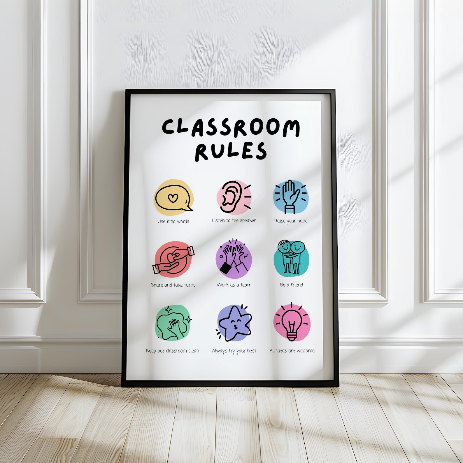 Classroom Rules Sign | Classroom Expectations Behavior Chart | Social ...