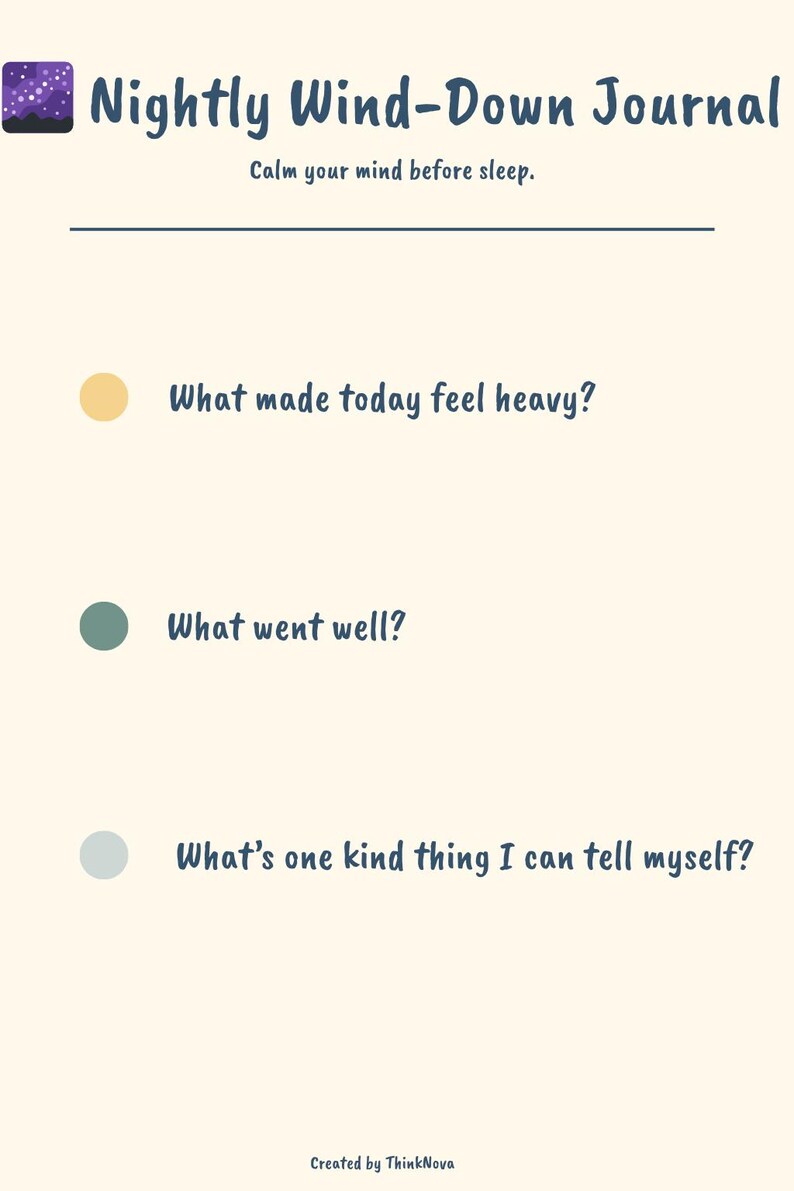 Printable ADHD Wind Down | Instant Download PDF | Mental Declutter ...