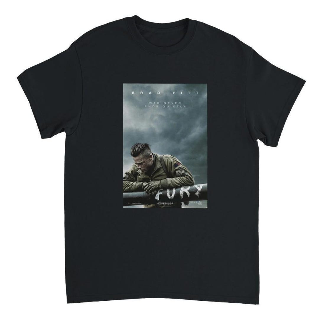 Fury Movie Poster Heavyweight Cotton T-shirt – Wear Your War Story in ...