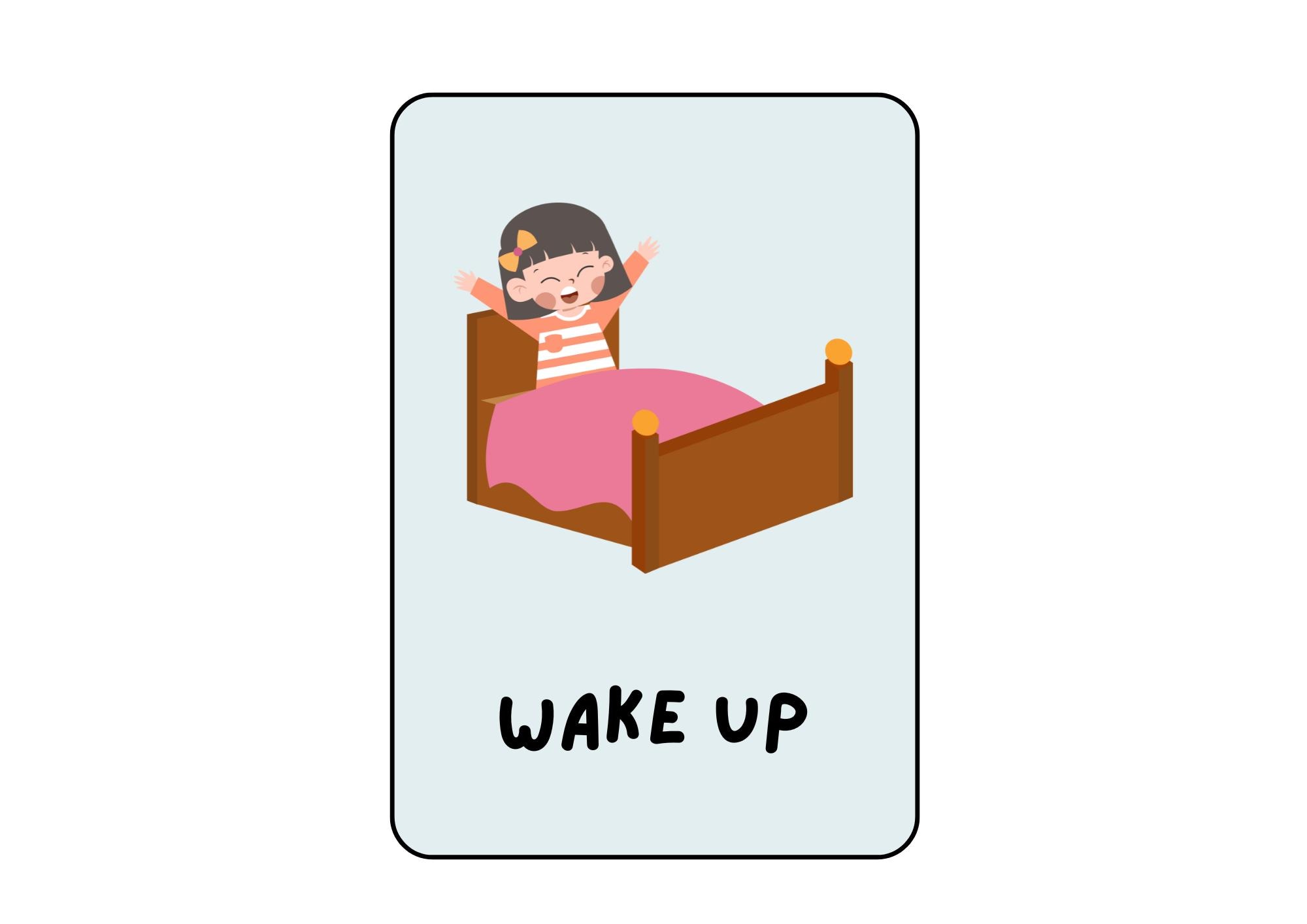 Printable Daily Routine Flashcards for Kids, Morning & Evening ...