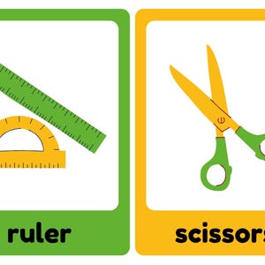 Classroom Objects Flashcards: ESL Teacher Printable (PDF Download) - Etsy