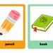 School Supplies Flashcards: Classroom Vocabulary Learning Tools (PDF ...