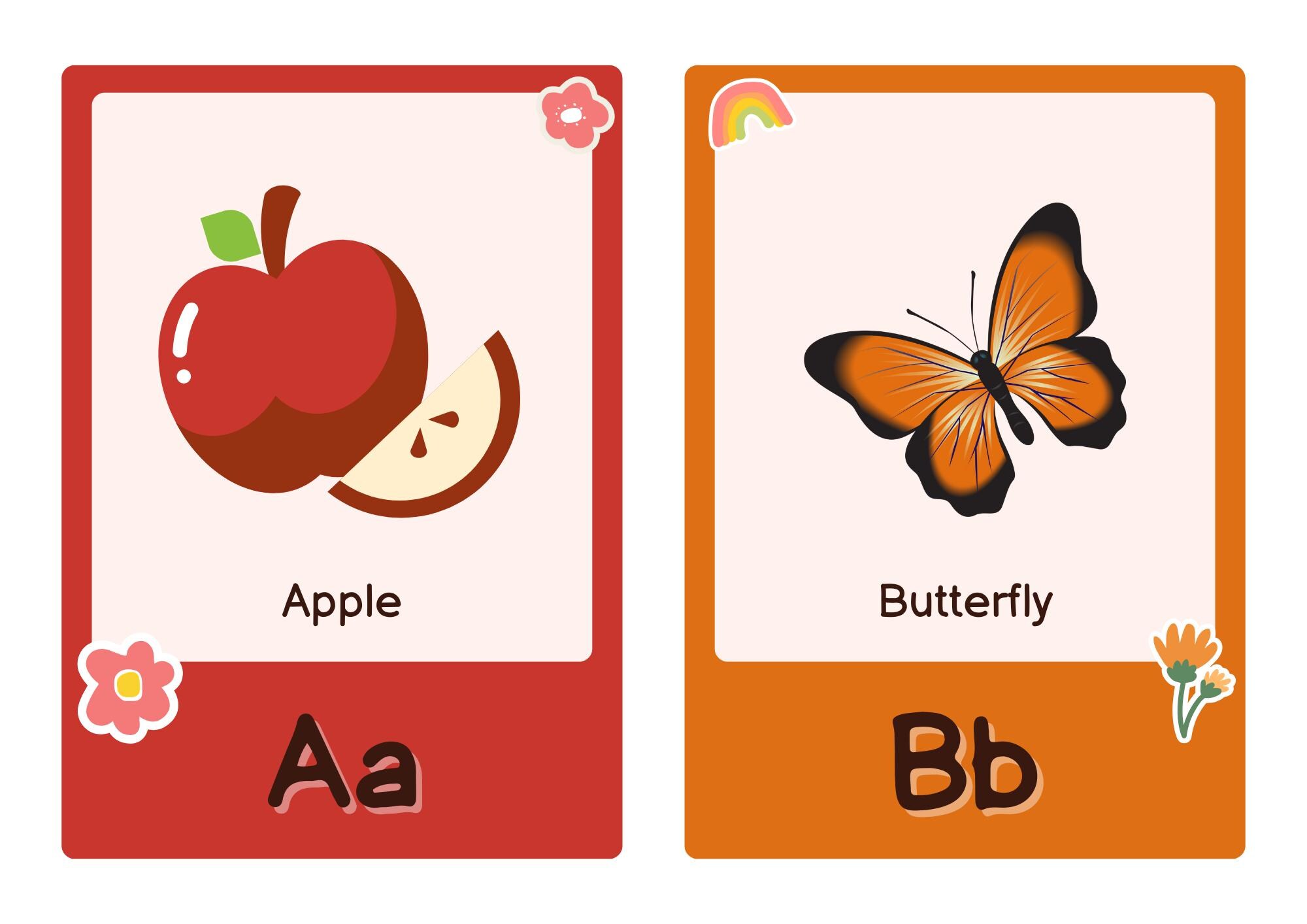 Colorful Alphabet Flashcards: Playful Learning Cards for Toddlers - Etsy