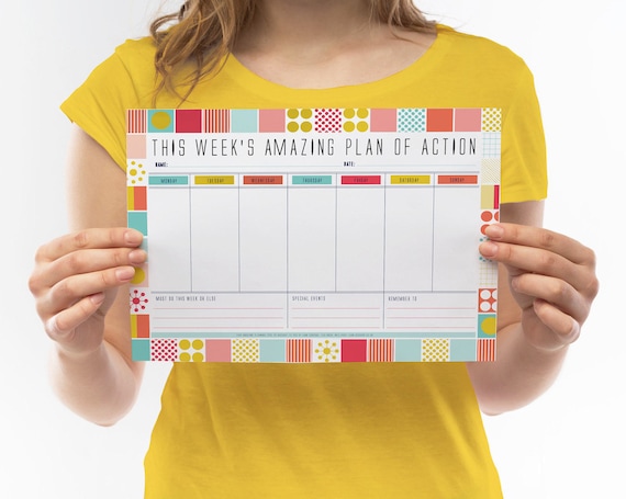 Printable Weekly Organiser Weekly Schedule Productivity | Etsy