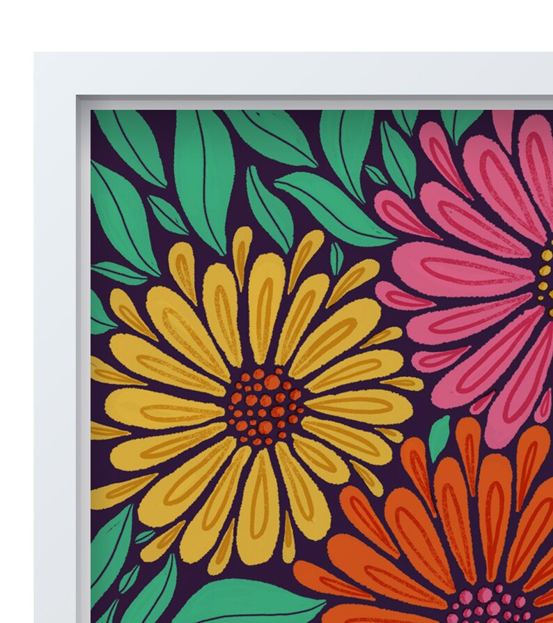 Flower Poster Floral Decor Art Print Flower Wall Art - Etsy UK