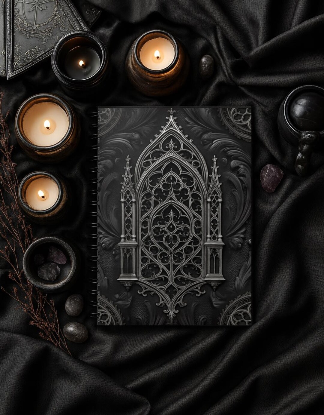Gothic Cathedral Arch Journal – Dark Ornate Notebook for Writing ...