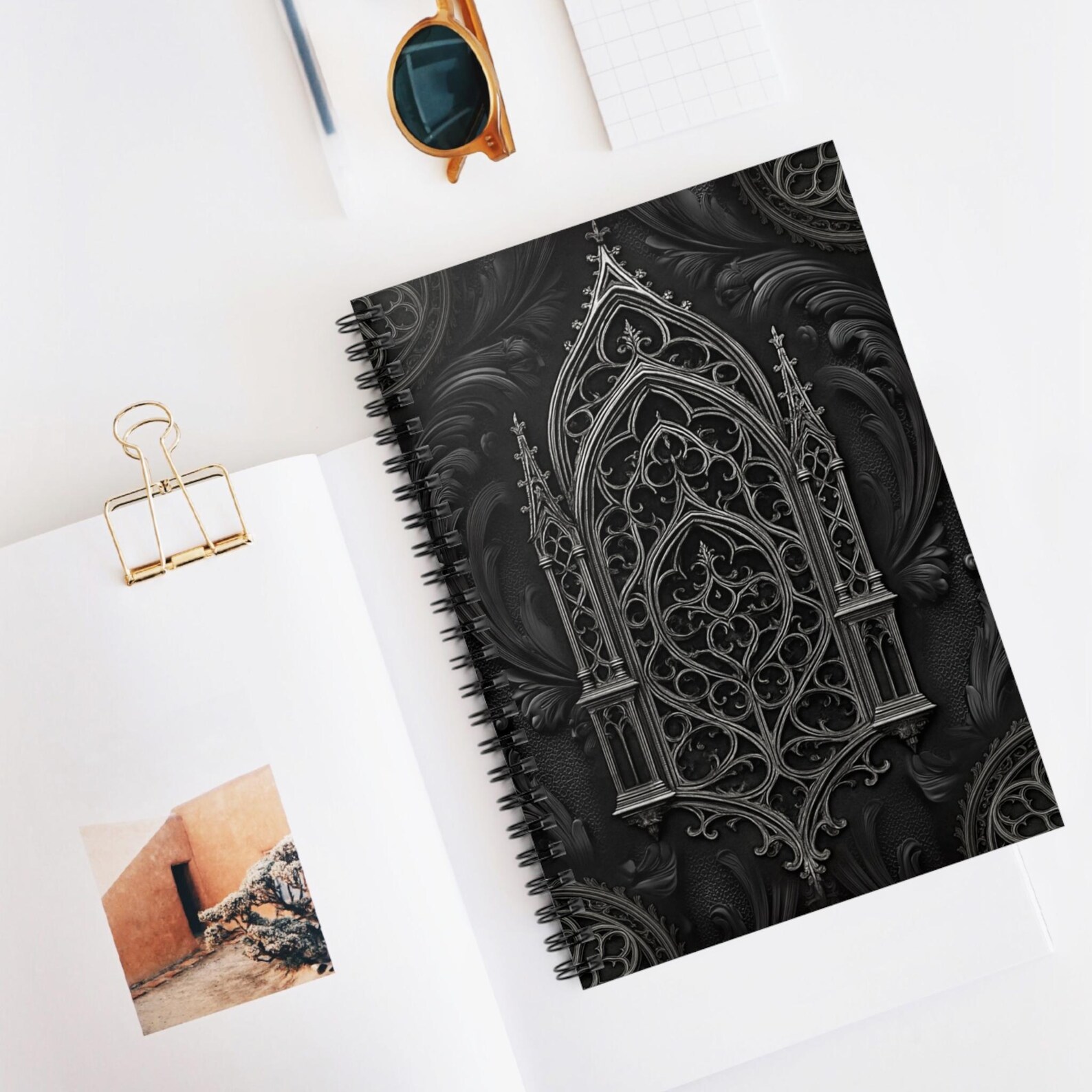 Gothic Cathedral Arch Journal – Dark Ornate Notebook for Writing ...