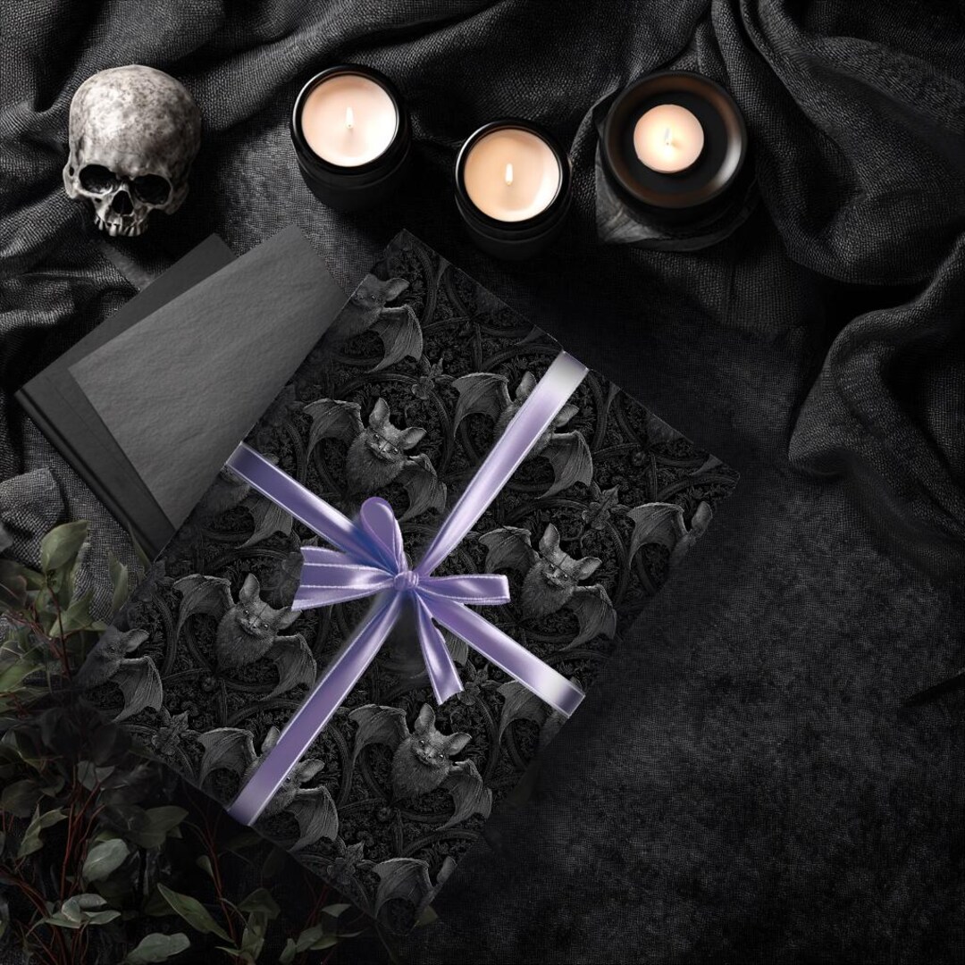 Gothic Bat Wrapping Paper – Dark Victorian Gift Wrap - Etsy