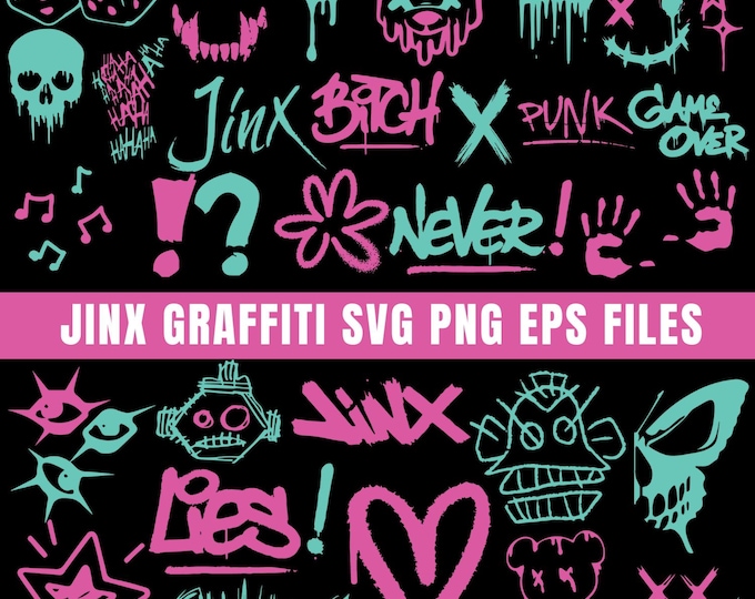 Jinx Graffiti Arcane Clipart: League of Legends Fan Art (PNG, SVG ...
