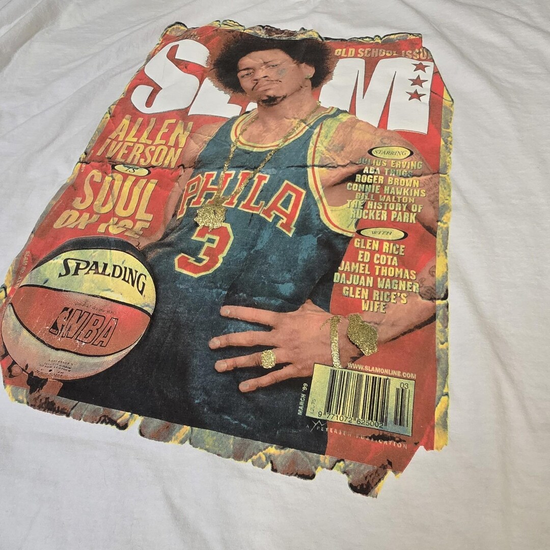 Vintage 1999 Allen Iverson SLAM Magazine T-shirt 4XL NBA Hip Hop 90s - Etsy