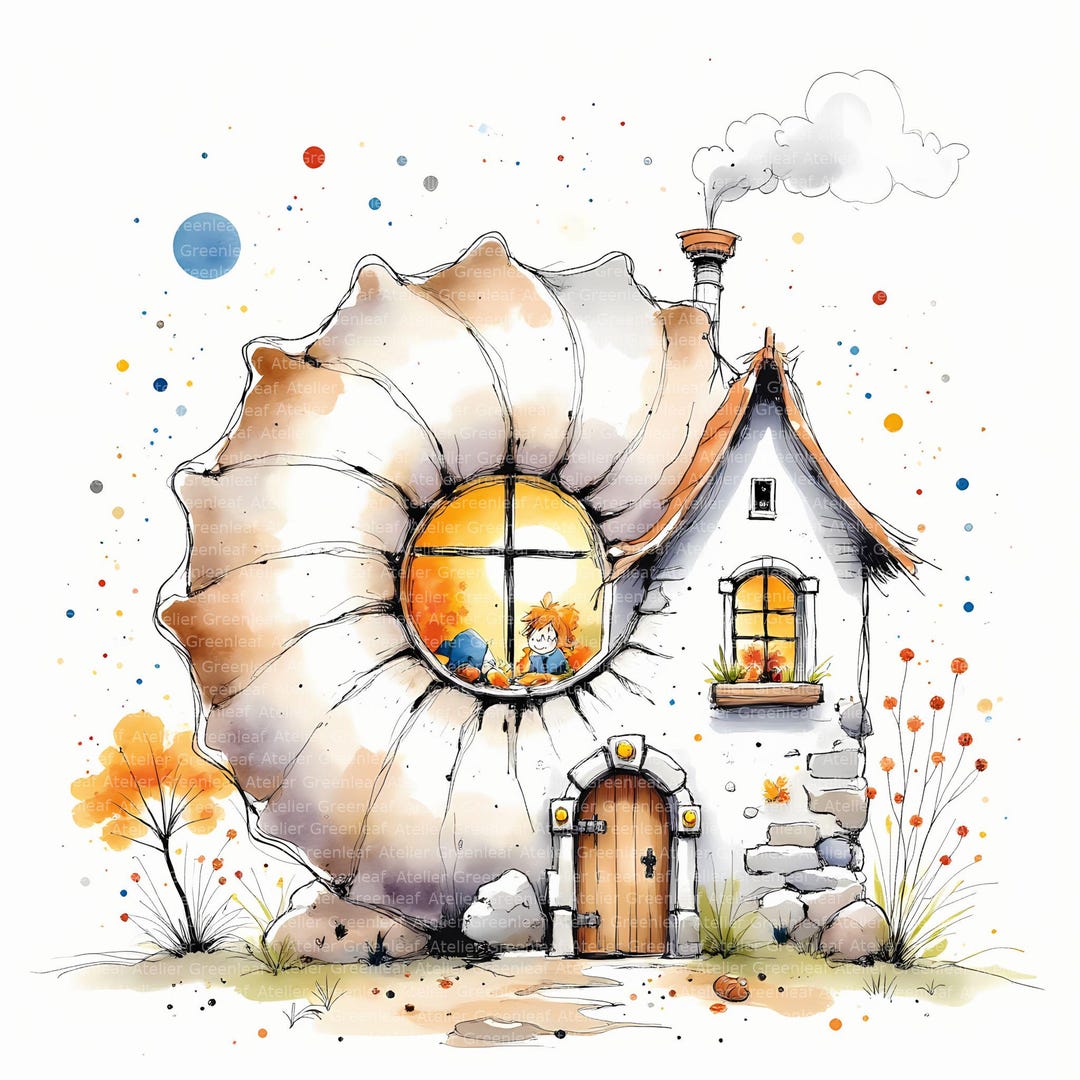 11 Spiral Conch Dwellings Clipart | Whimsical Shell Fantasy Art ...