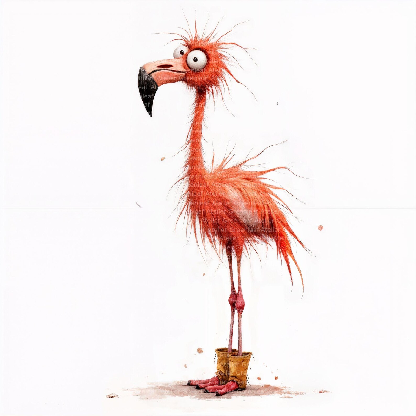 15 Scruffy Birds | Funny Skinny Bird Clipart | Watercolor Illustration ...