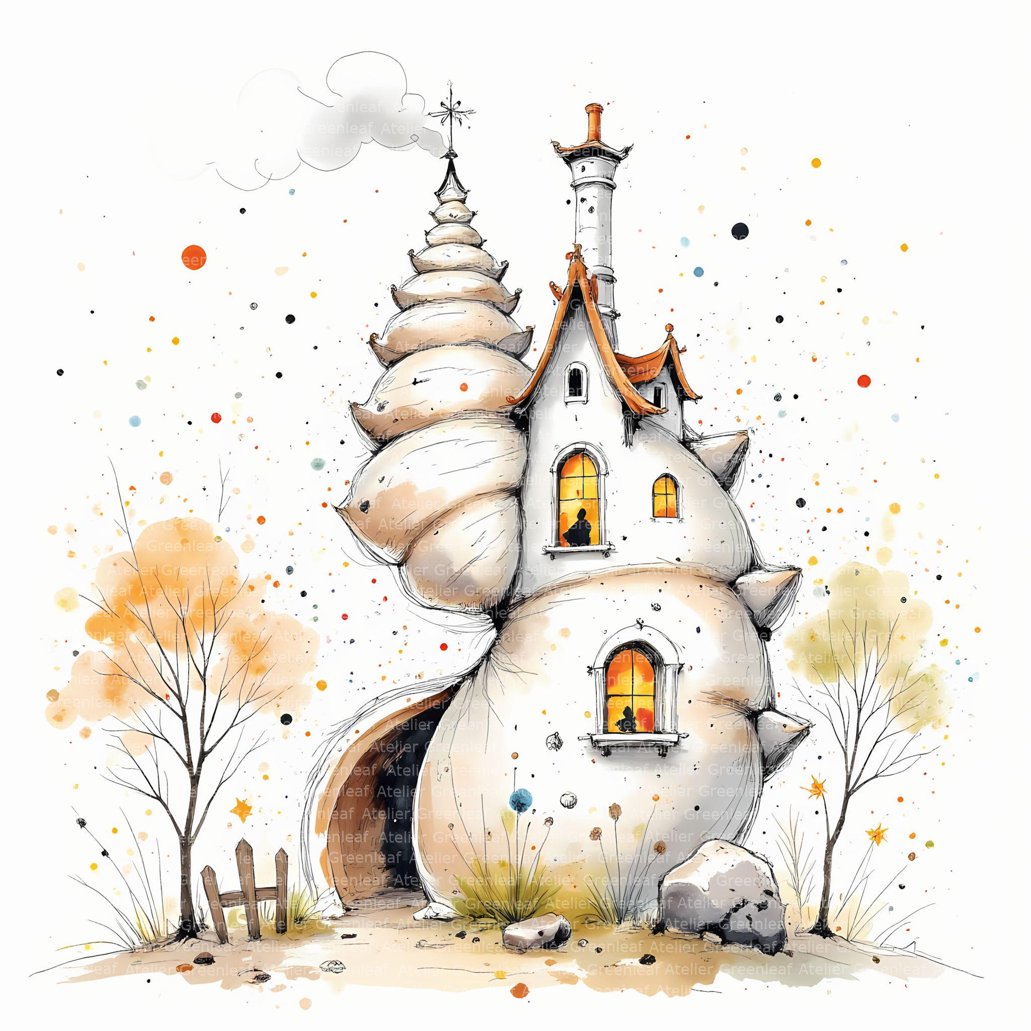 11 Spiral Conch Dwellings Clipart | Whimsical Shell Fantasy Art ...
