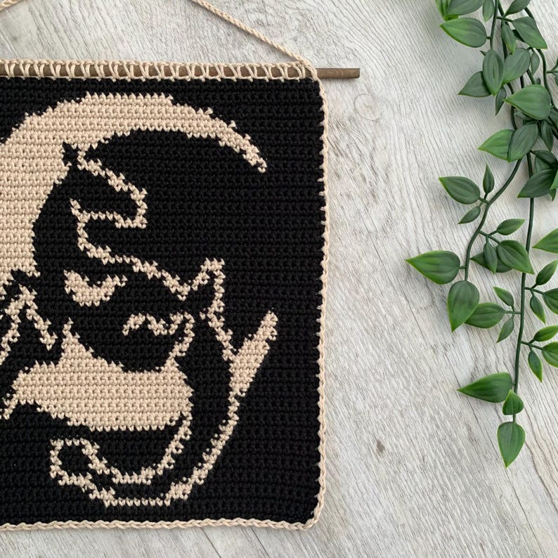 Moon Dragon Tapestry Crochet Pattern | Whimsical Wall Hanging | Bookish ...