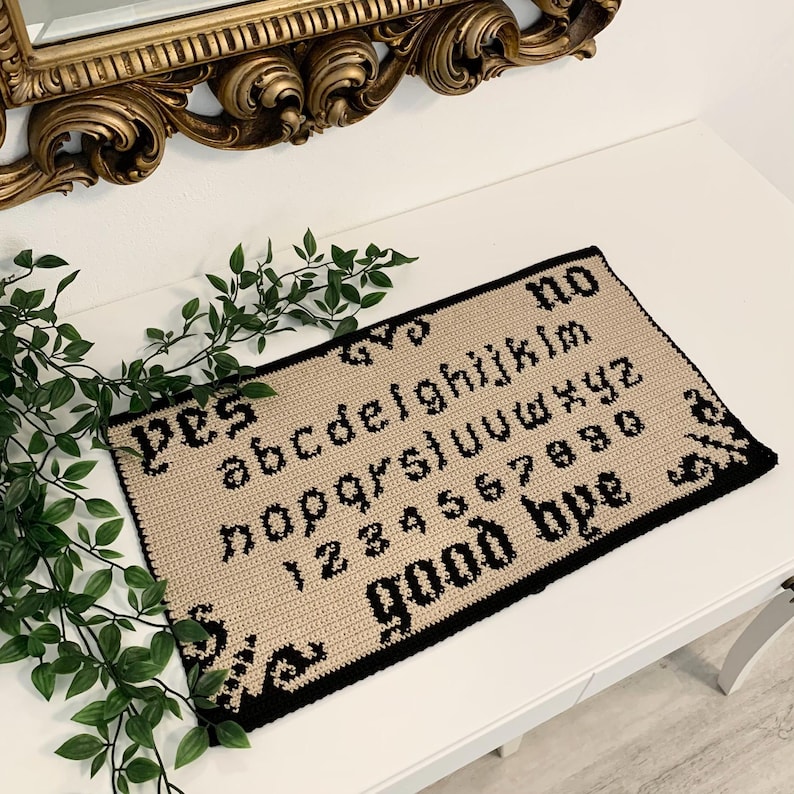 Ouija-inspired Tapestry Crochet Pattern | Spirit Board Wall Hanging ...