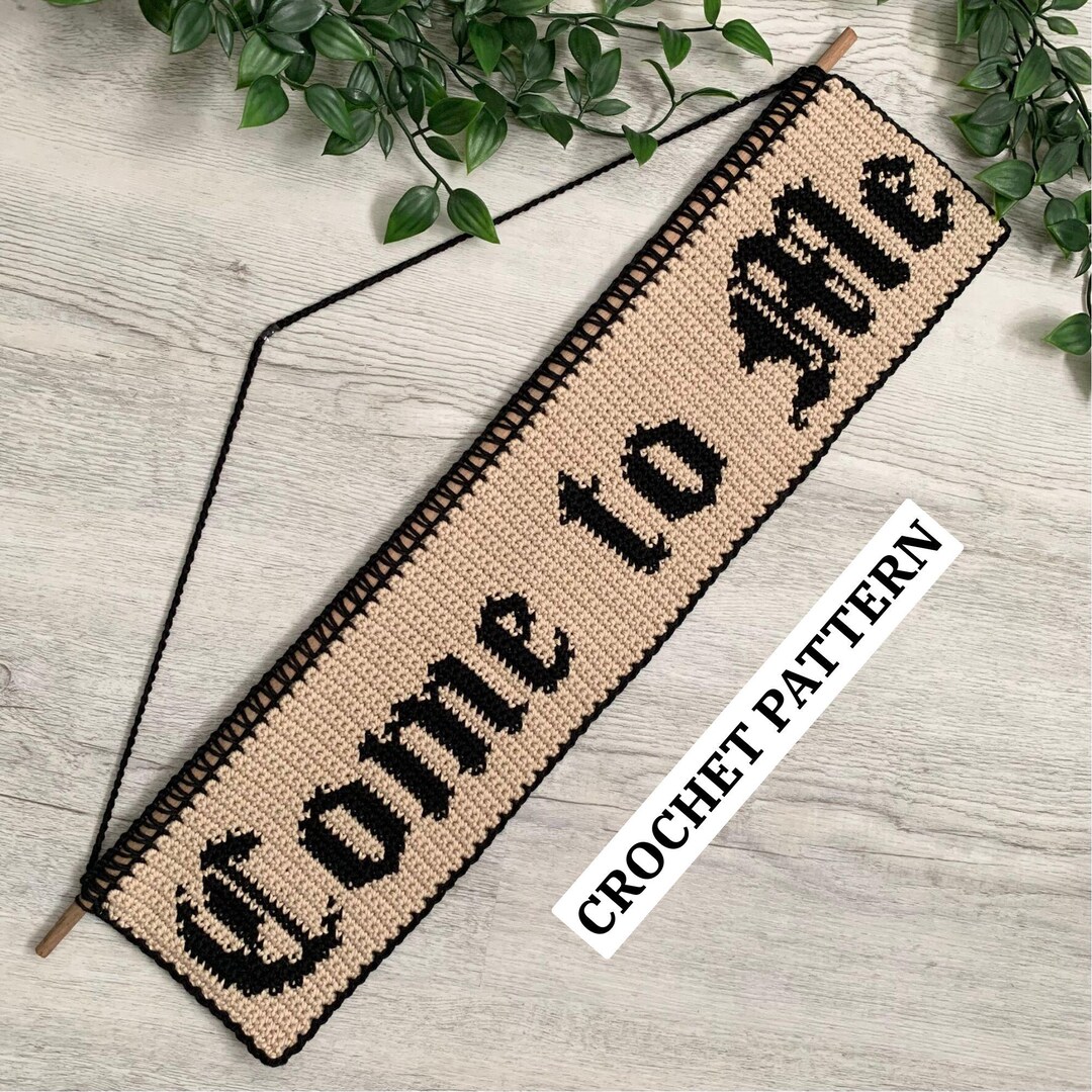 Alt Tapestry Crochet Pattern | Gothic Wall Hanging or Desk Mat | Easy ...