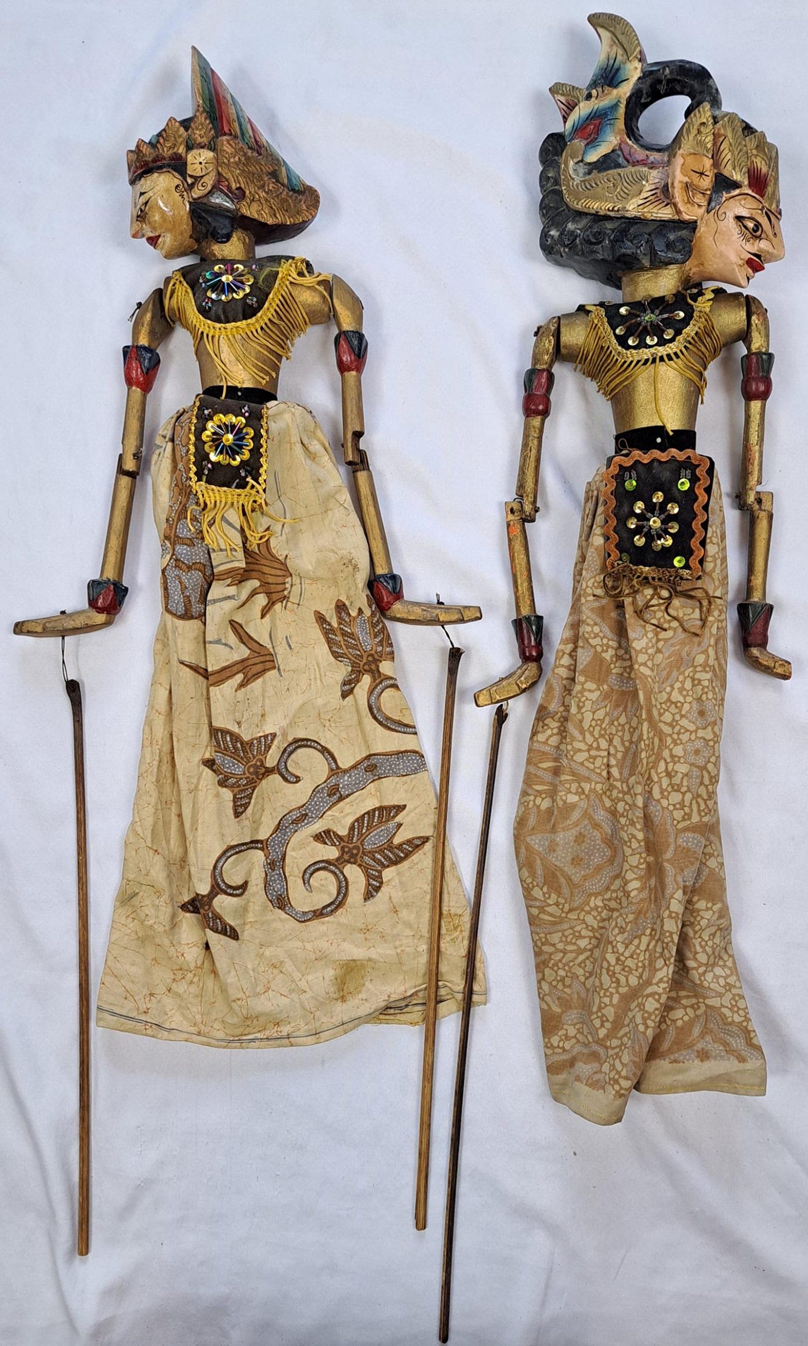 Antique Original Asian Oriental Puppet Doll Wayang Golek Wood Demon ...