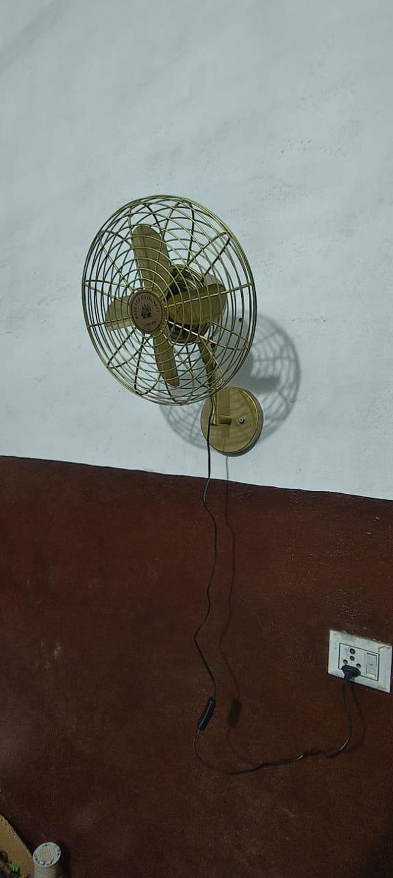 Nautical New Designer Small Modern Brass Ceiling/wall Fan | - Etsy ...