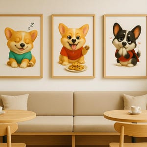 Cute Corgi Clipart Set • Funny Dog Art for Stickers • Funny Puppy Art ...