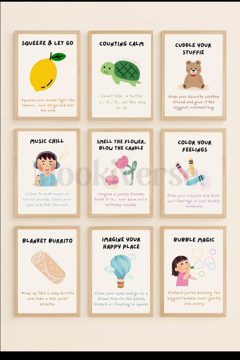 Classroom Decor Calming Corner Posters Bundle Set of 24 – Mindfulness ...