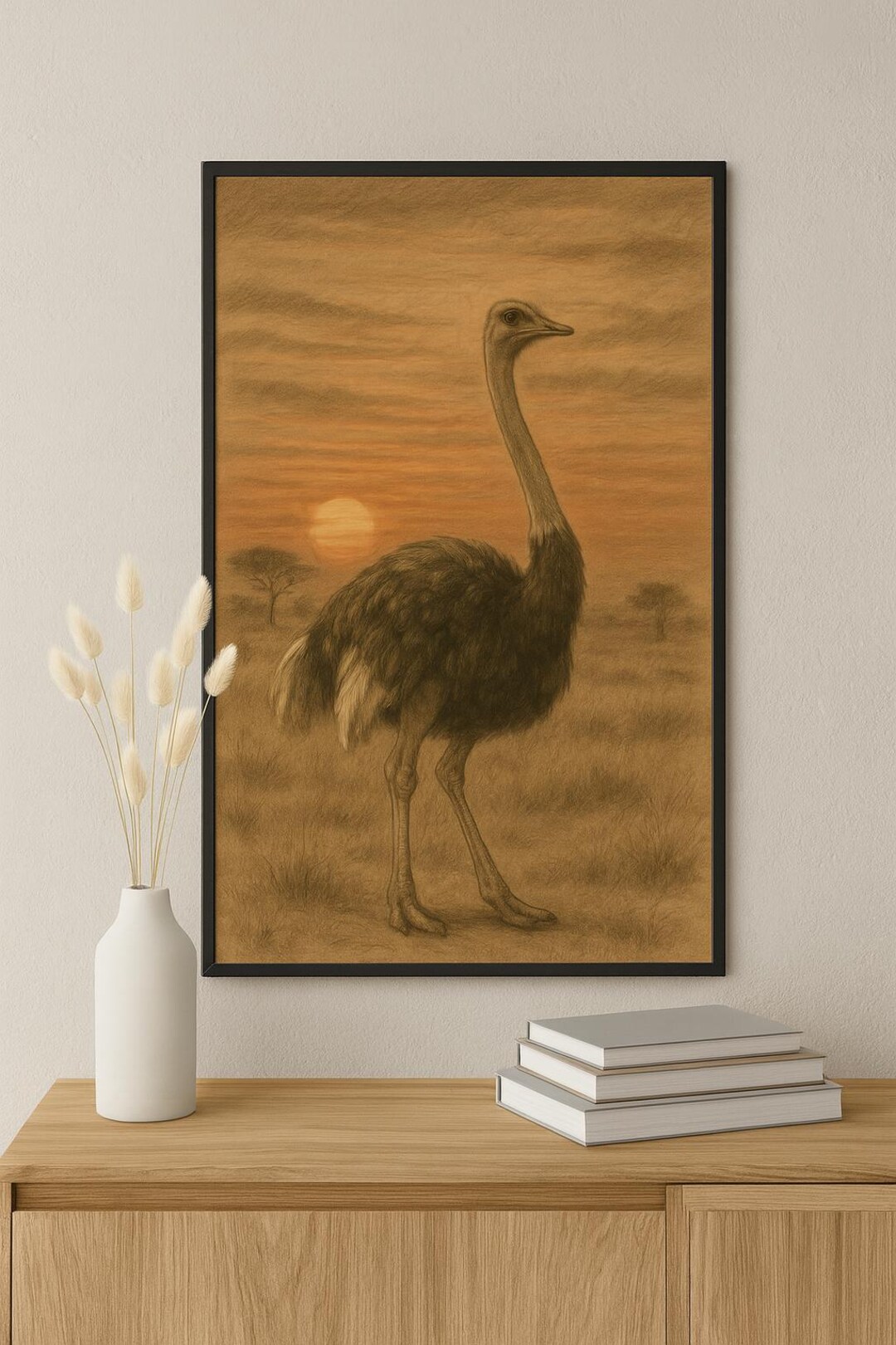 Premium Wooden Framed Ostrich Poster - Etsy
