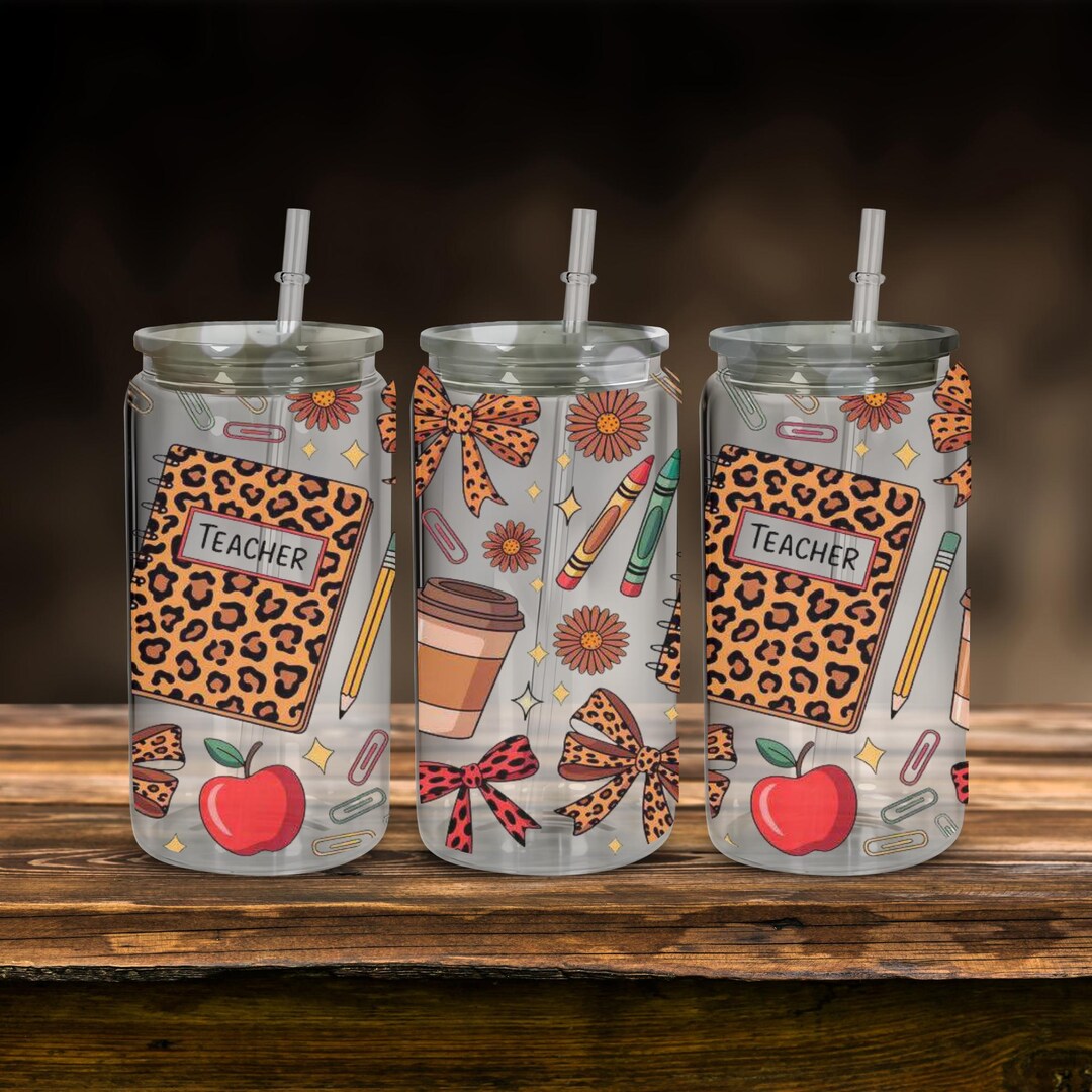 Leopard Teacher Tumbler, Cute Teacher Gift Idea, Back to School Coffee ...