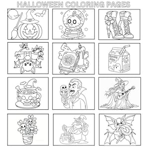 Halloween Coloring Book for Kids: Spooky Fun Activity, 62 Pages - Etsy