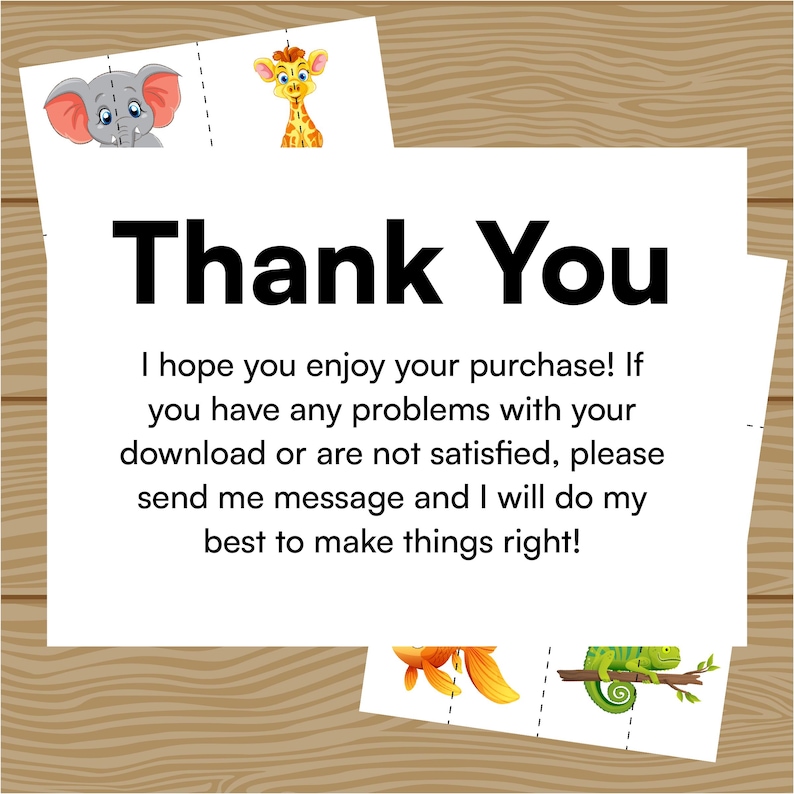 Animal Matching Game Printable | Preschool Learning Activity | Cut and ...