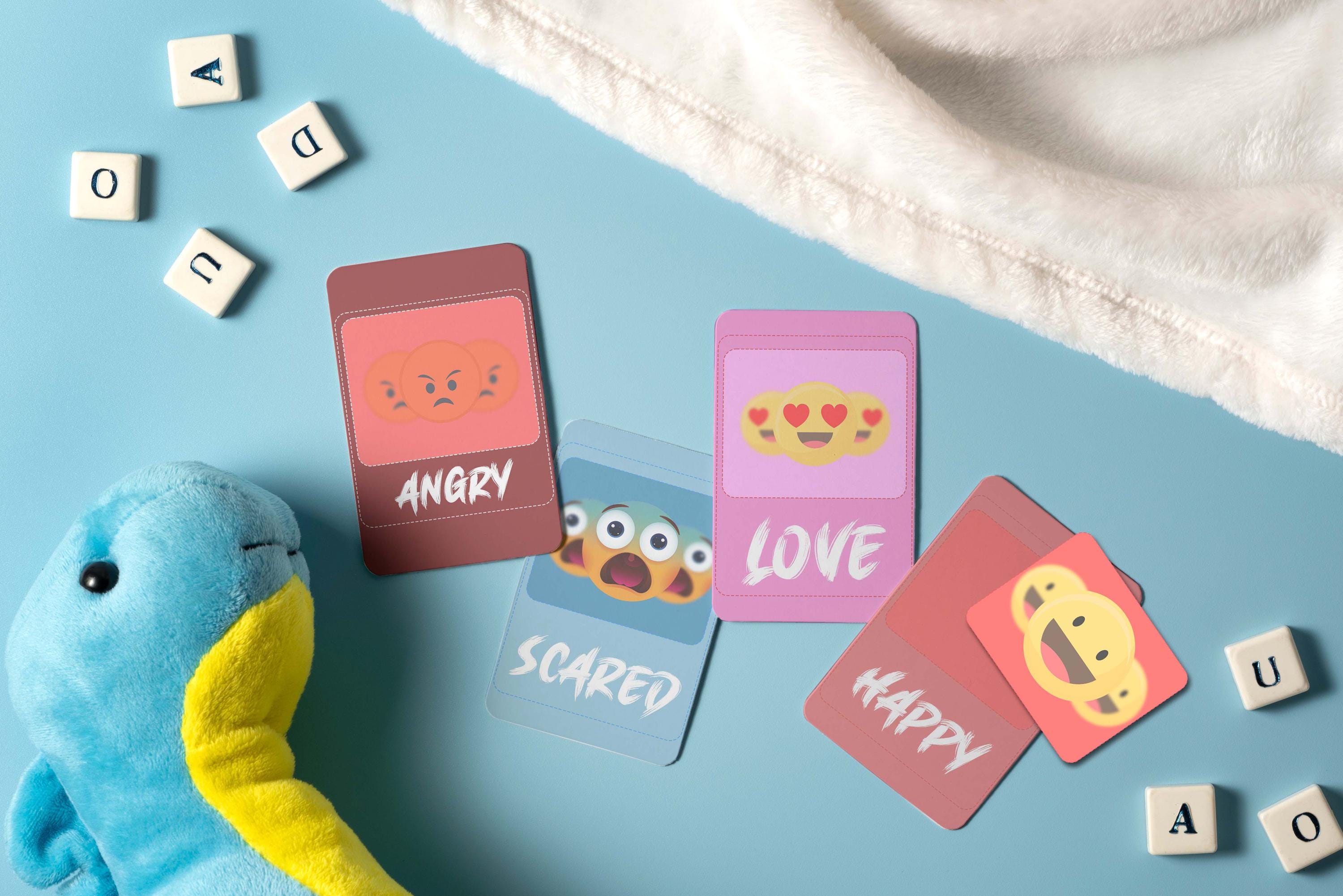 Toddler Emotion Flash Cards Printable | Feelings Matching Game ...
