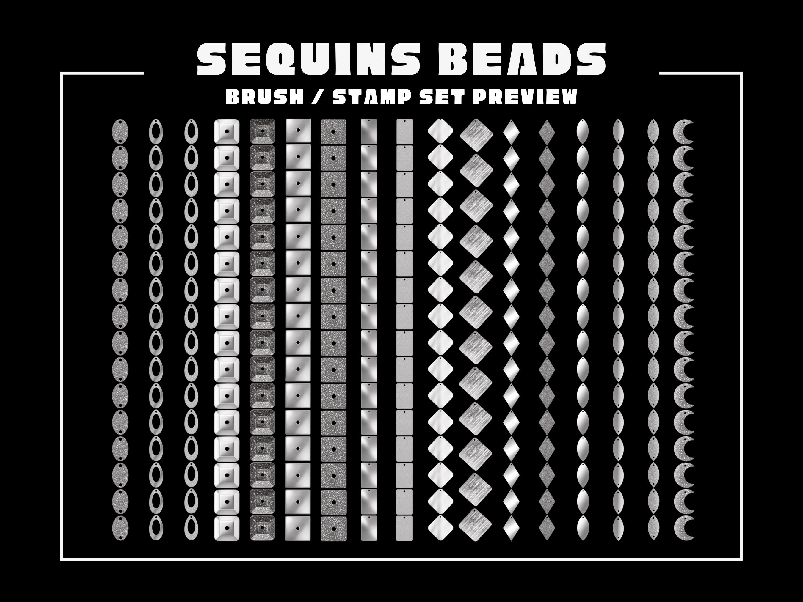 Procreate Fashion Design Brushes Sequin Brush Set Digital Beading ...